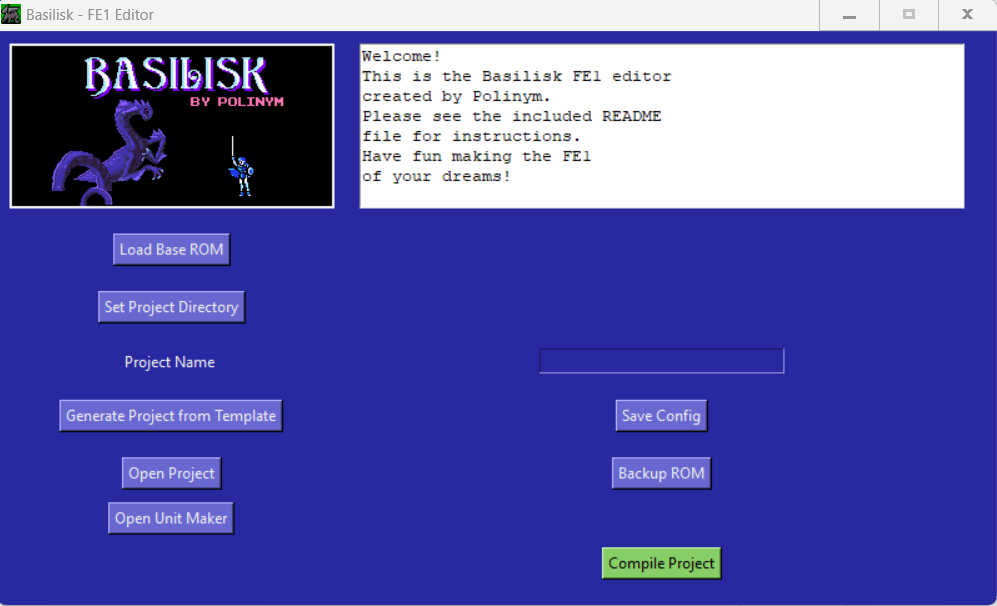 Basilisk, the FE1 Editor is here! - Fan Projects - Serenes Forest Forums